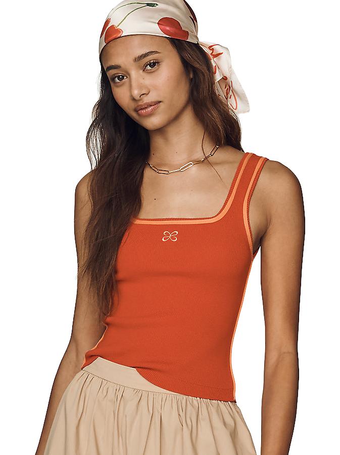 MAEVE Maeve Logo Ribbed Tank